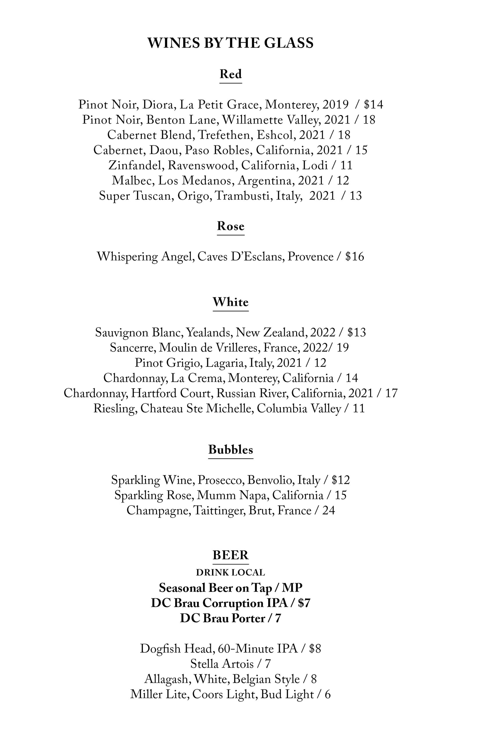 Wine List | The Monocle