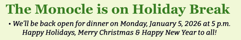 The Monocle | An American Steak & Seafood Restaurant